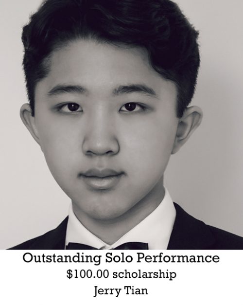 Outstanding Solo Performance - Jerry Tian - Merriam Music Members