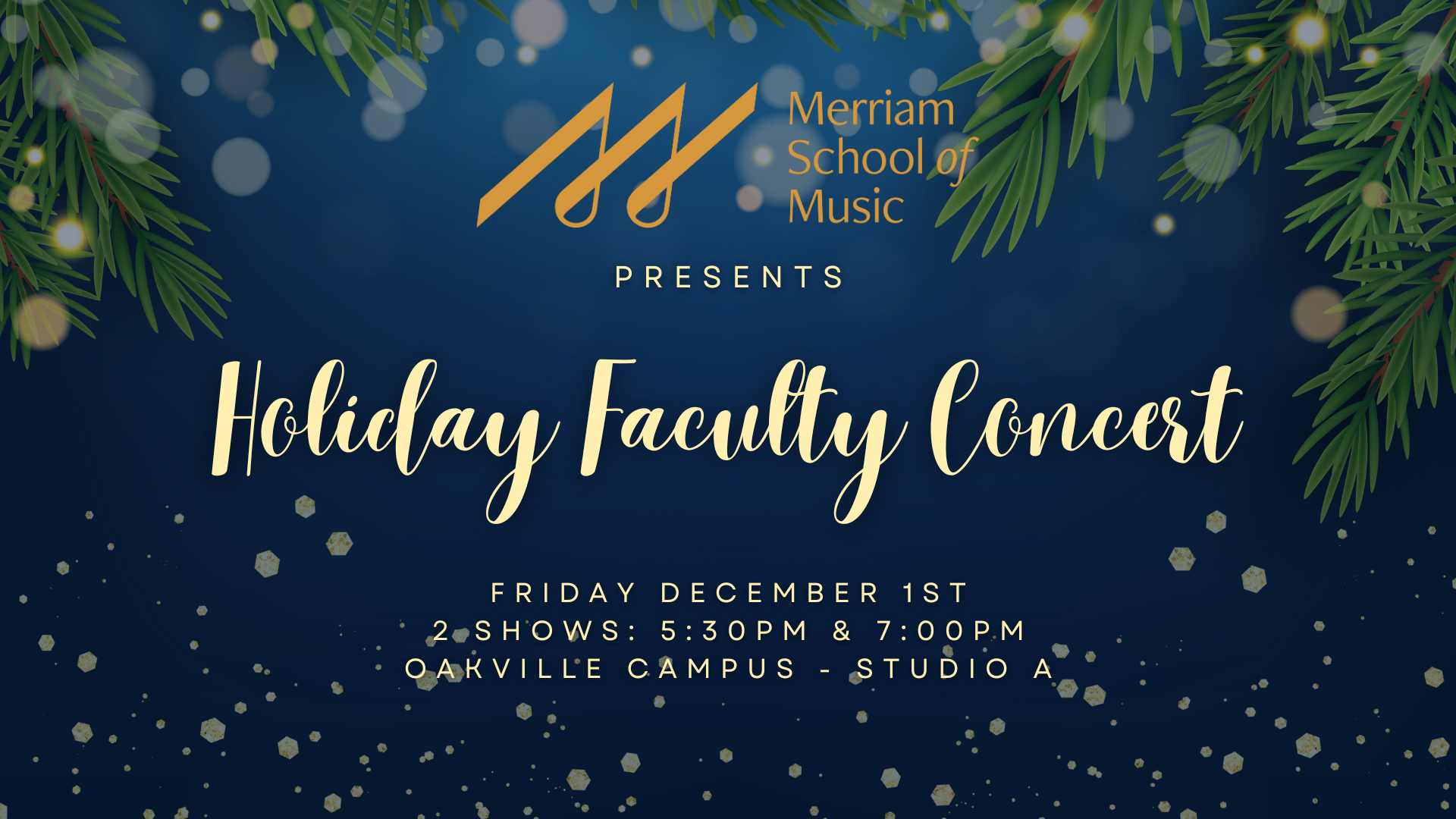 5:30PM SHOW – Holiday Faculty Concert 2023 – Merriam Music Members